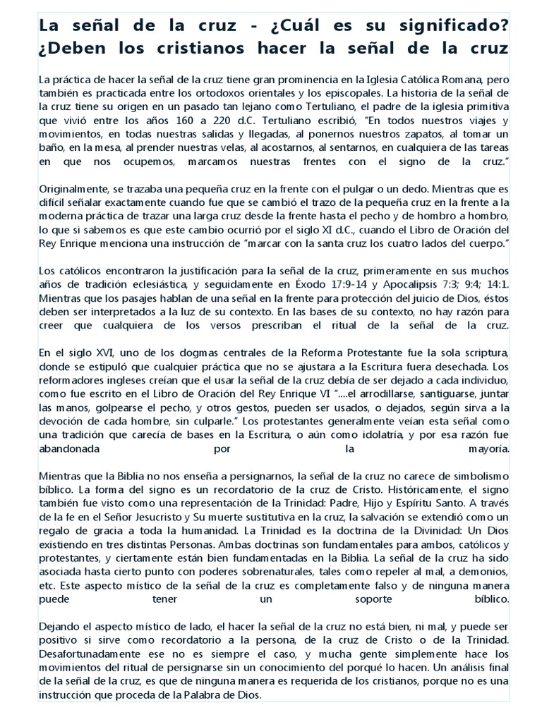 La Persignacion | PDF | Biblia | protestantismo