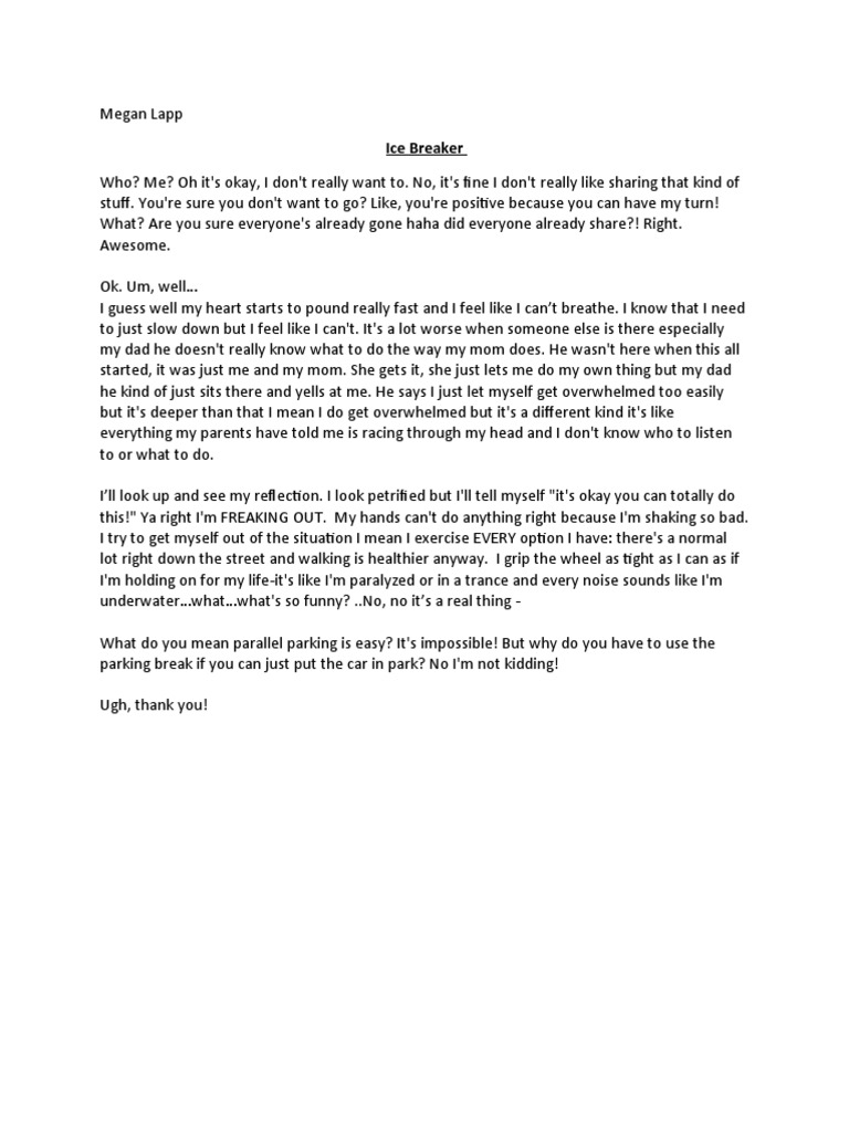 Acting Monologue | PDF | Language Arts & Discipline | Self-Improvement