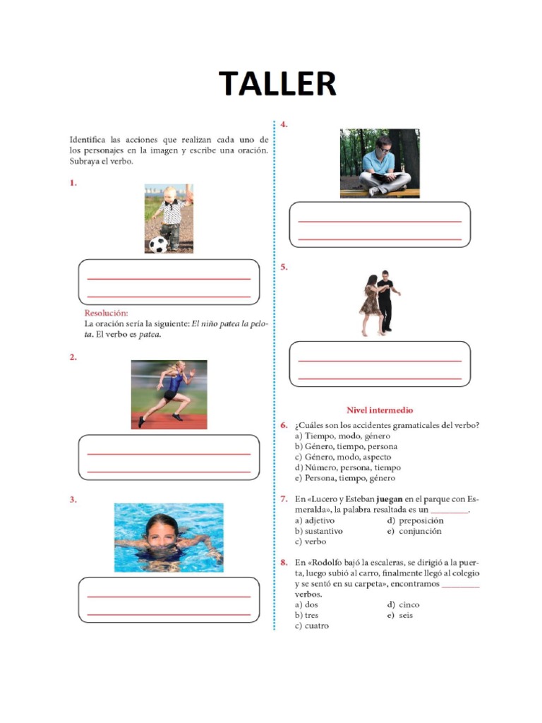 Taller El Verbo Pdf