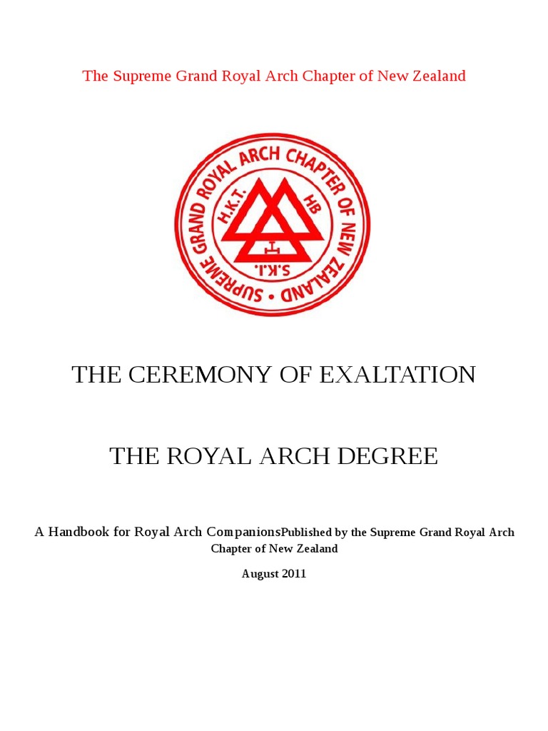 The Ceremony of Exaltation: The Supreme Grand Royal Arch Chapter of New ...