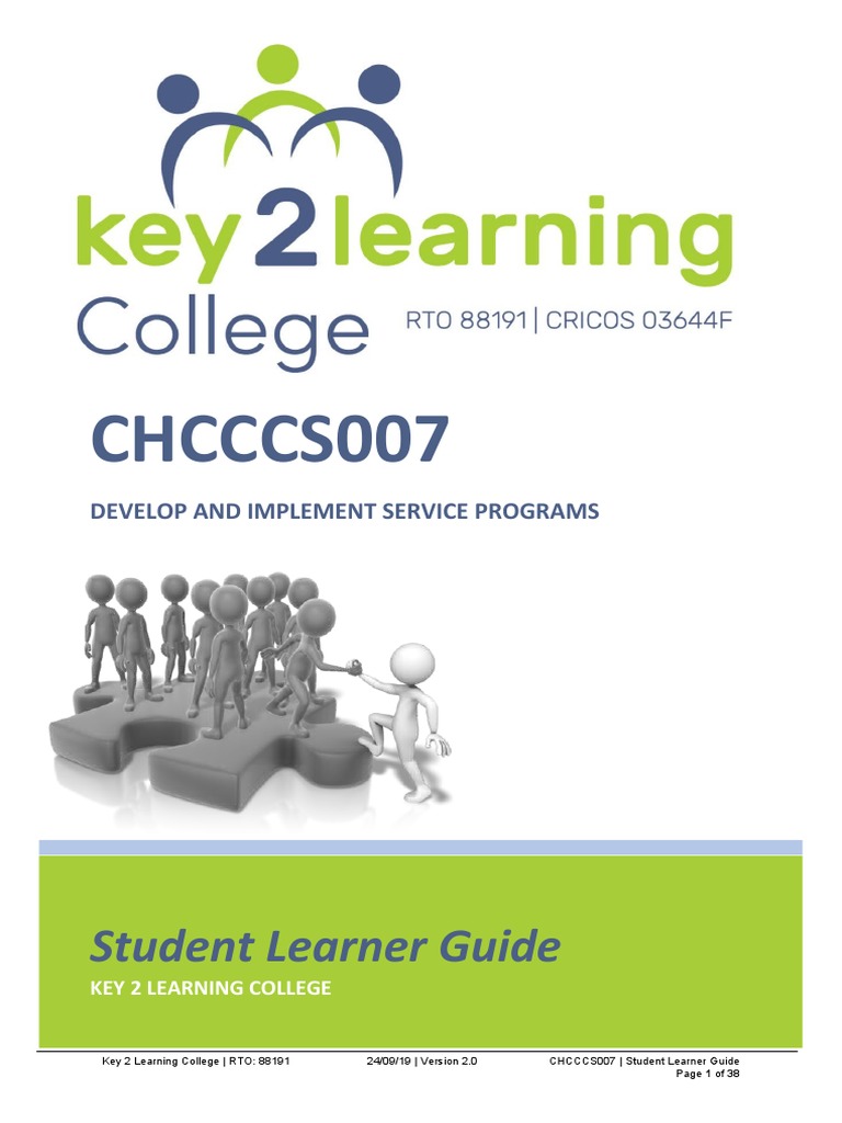 CHCCCS007 - Develop & Implement Service Programs - Student Learner Guide V2.0 | PDF | Learning ...