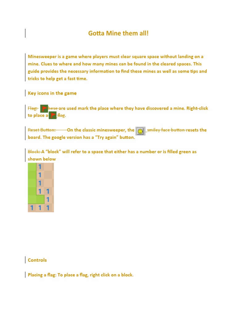 Playing Minesweeper With Track Changes | PDF