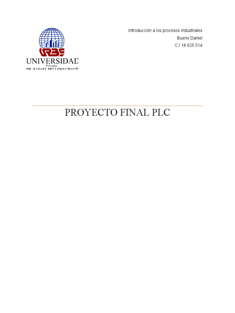 Proyecto Final PLC Daniel Bueno | PDF