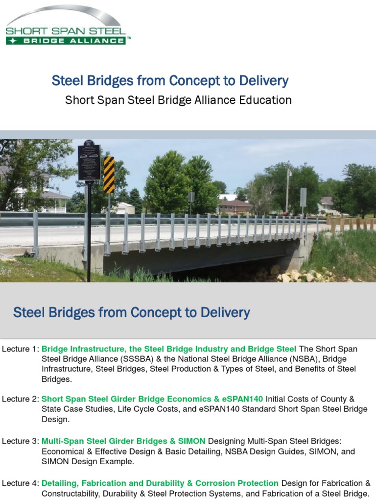 Steel Bridges From Concept To Delivery: Short Span Steel Bridge ...