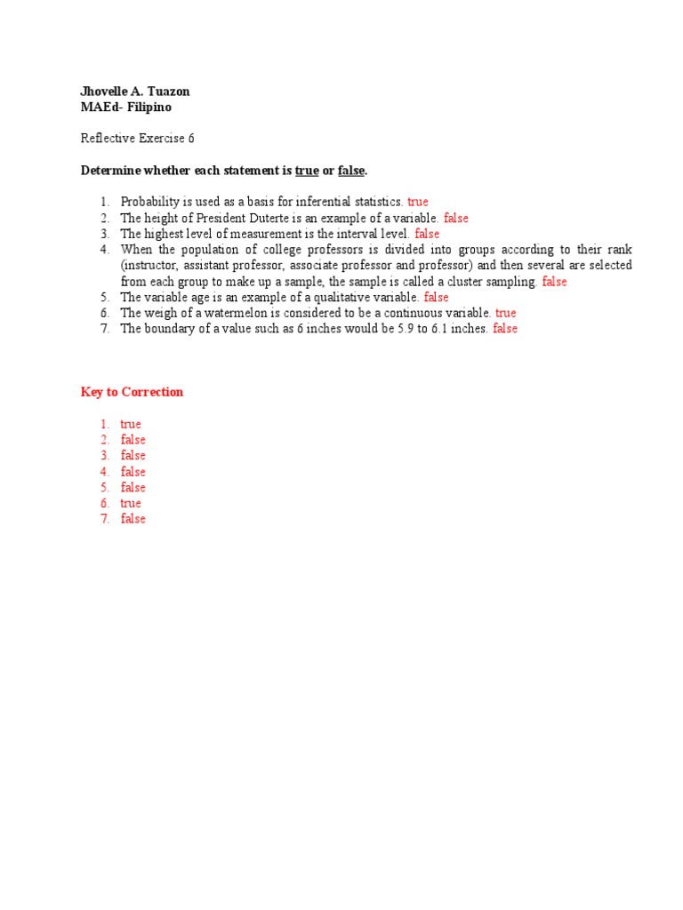 Reflective Exercise 6 (JAT) | PDF