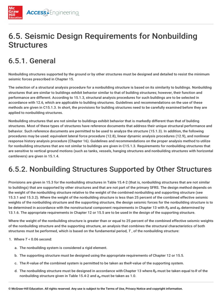 Seismic Design Requirements For Nonbuilding Structures | PDF | Civil ...