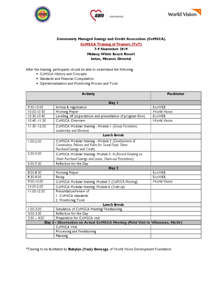 COMSCA - Final Program Flow | PDF | Business | Science & Mathematics