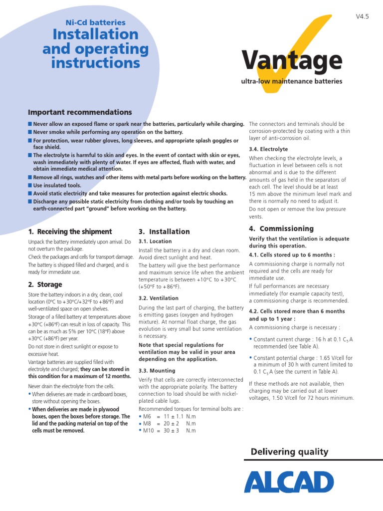 Vantage: Installation and Operating Instructions | PDF | Ventilation ...