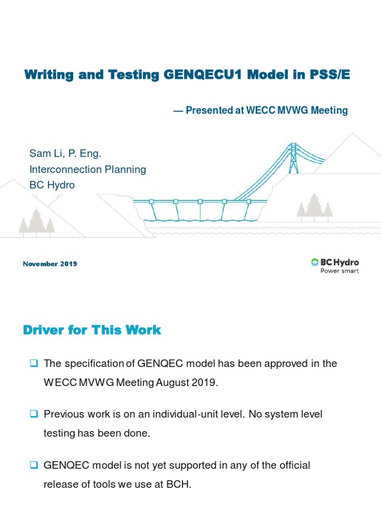 Li - GENQEC Model For Stability Studies in PSSE | PDF | Electrical ...