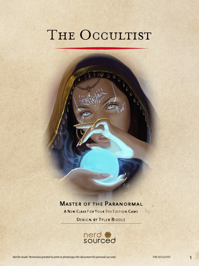 Occultist Class 1.3 | PDF | Occult | Mediumship