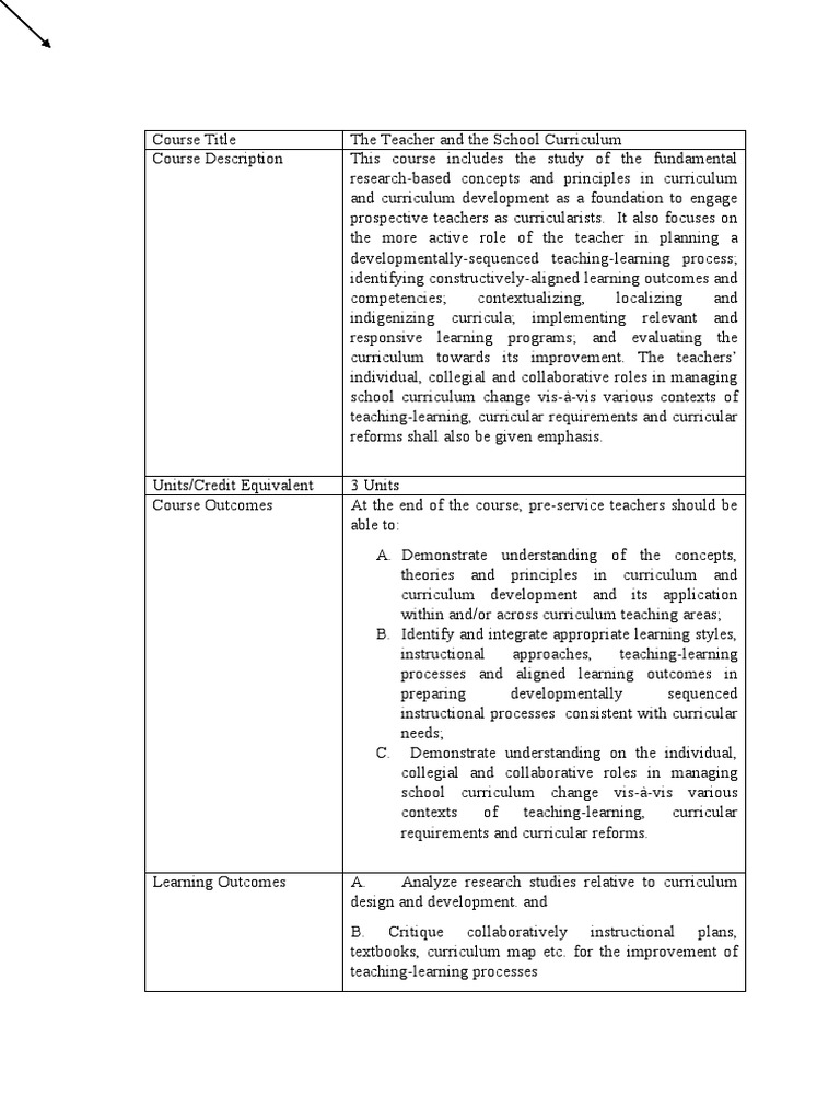 Revised - Teacher and The School Curriculum | PDF | Curriculum | Pragmatism