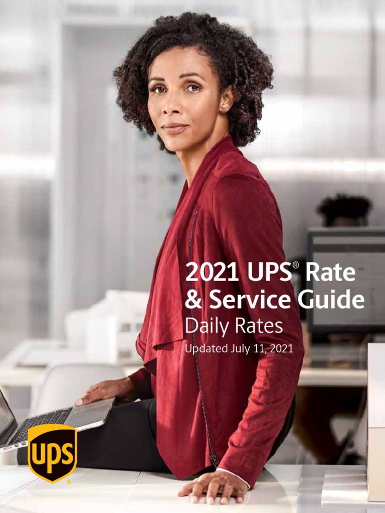 2021 UPS Rate & Service Guide: Daily Rates | PDF | United Parcel ...