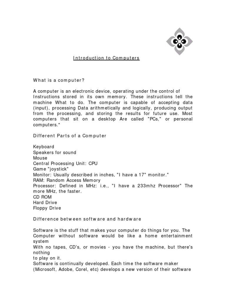 M1 (Introduction To Computers) Academic Script | PDF | Operating System ...