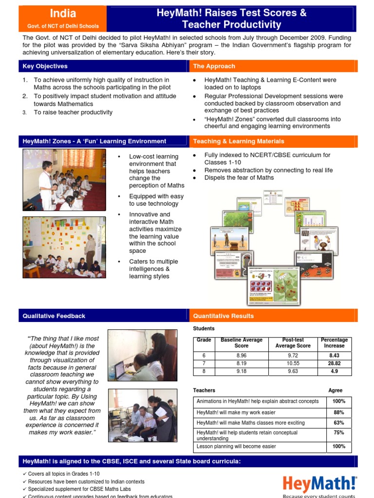 HeyMath! GovtDelhi Casestudy | PDF | Teachers | Curriculum
