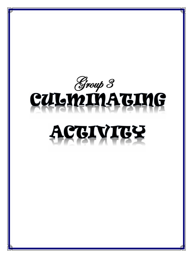 Group 3 Culminating Activity Week 2 | PDF | Mental Health | Popular ...