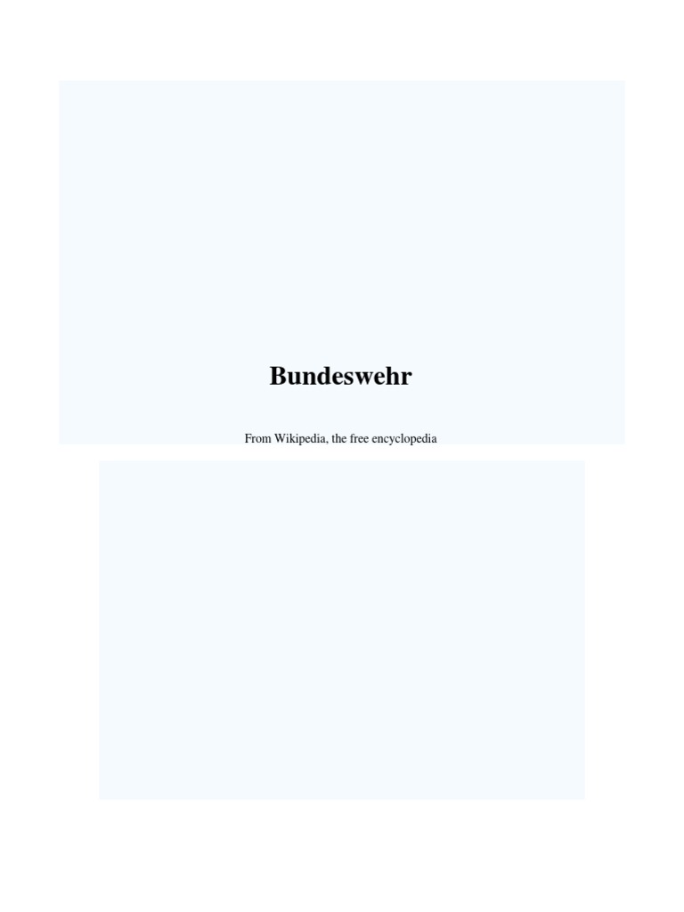 Overview of the Bundeswehr Structure | PDF | Battalion | Company ...
