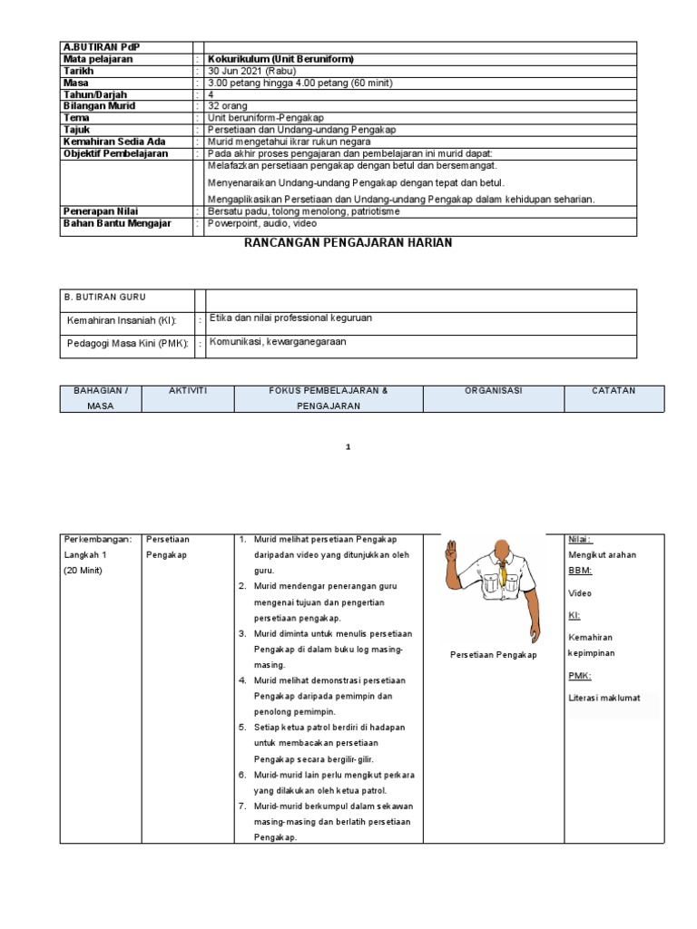 RPH Kokurikulum 3 | PDF