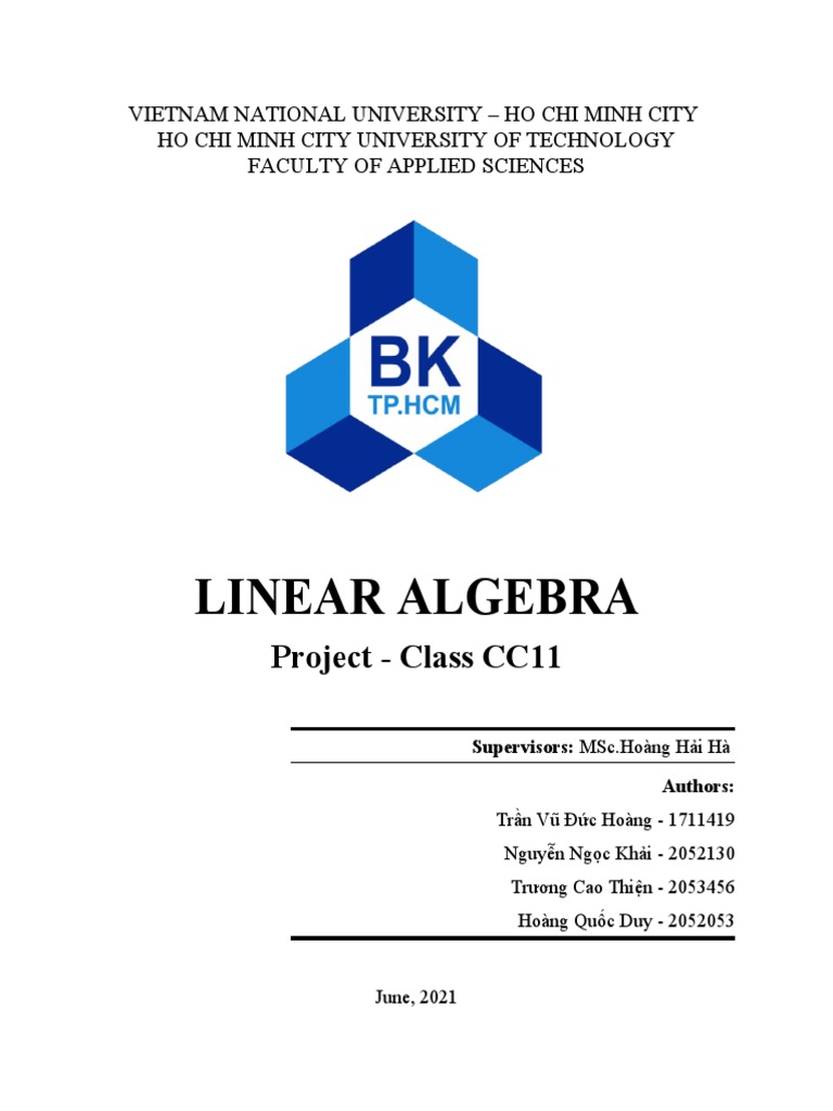 Linear Algebra Project at Vietnam National University - Ho Chi Minh ...