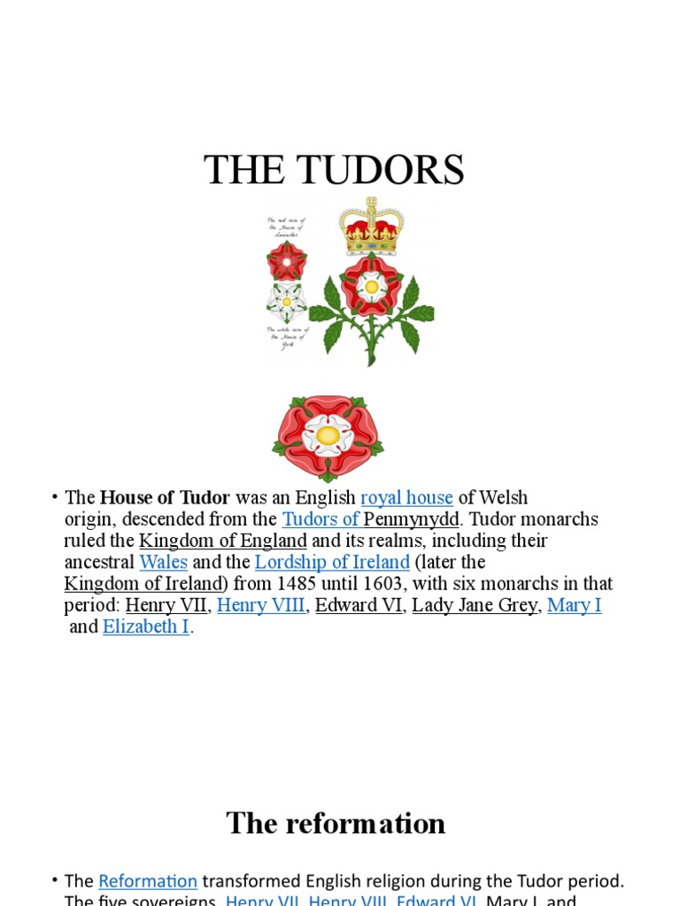The Rise and Reign of the Tudor Dynasty in England: An Overview of the ...