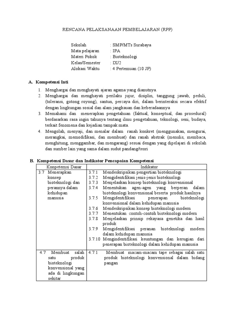RPP KD 3.7 Revisi | PDF
