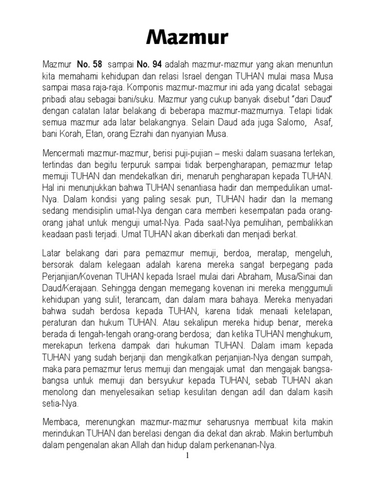 Mazmur Efesus Yohanes | PDF