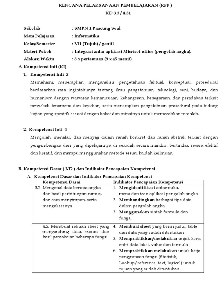 Contoh RRP Daring | PDF