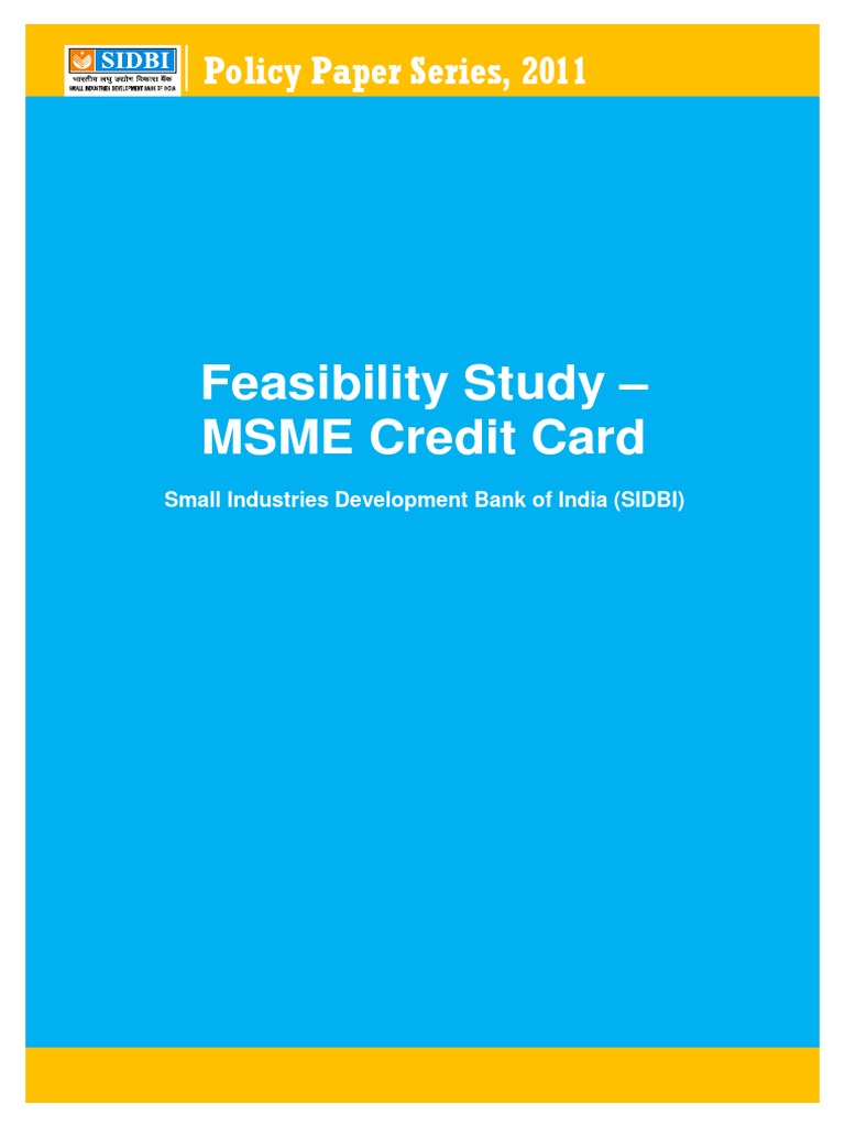 Feasibility of MSME Credit Card | PDF | Small And Medium Sized ...