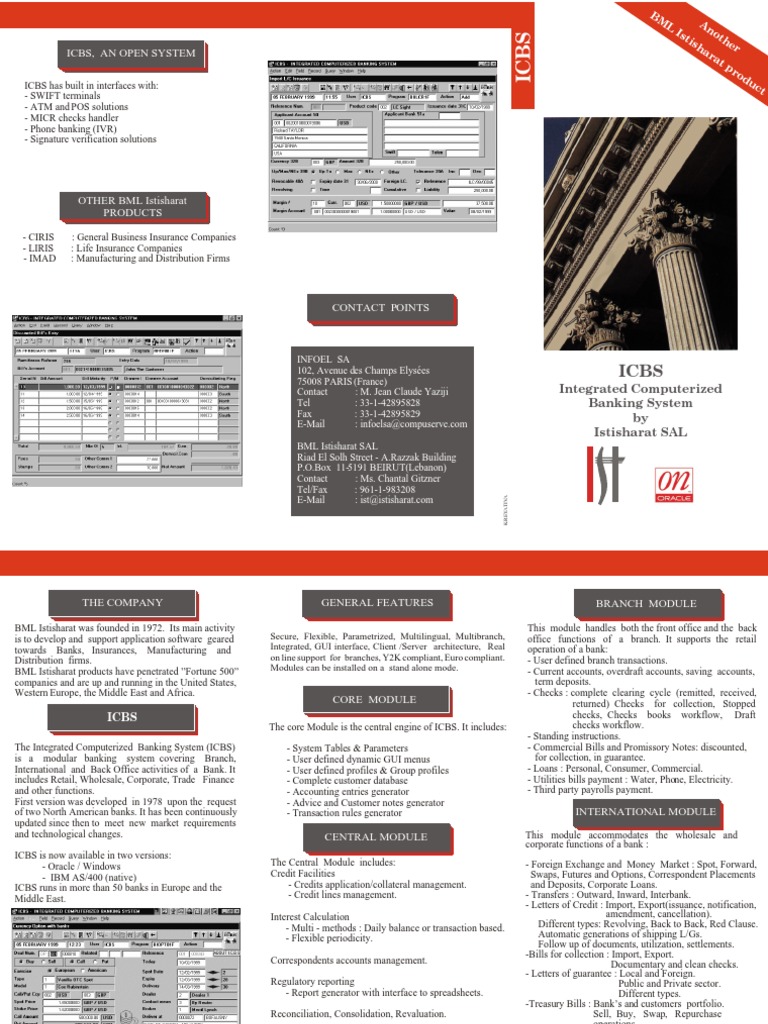 ICBS: Integrated Banking System Overview | PDF | Cheque | Credit