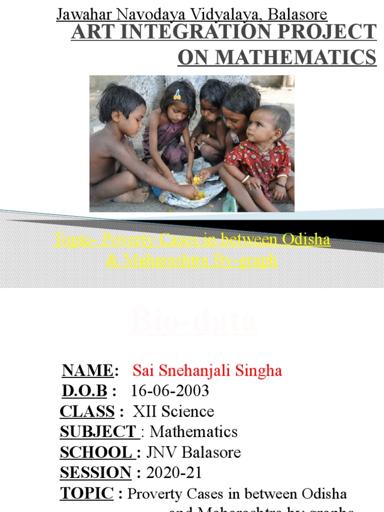 Mathematics Art Integrated Project - Poverty | PDF | Poverty | Poverty ...