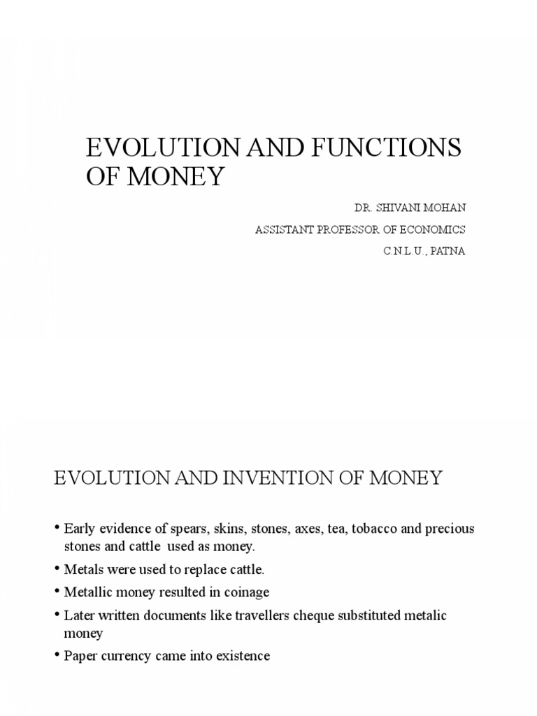 Definition and Functions of Money | PDF
