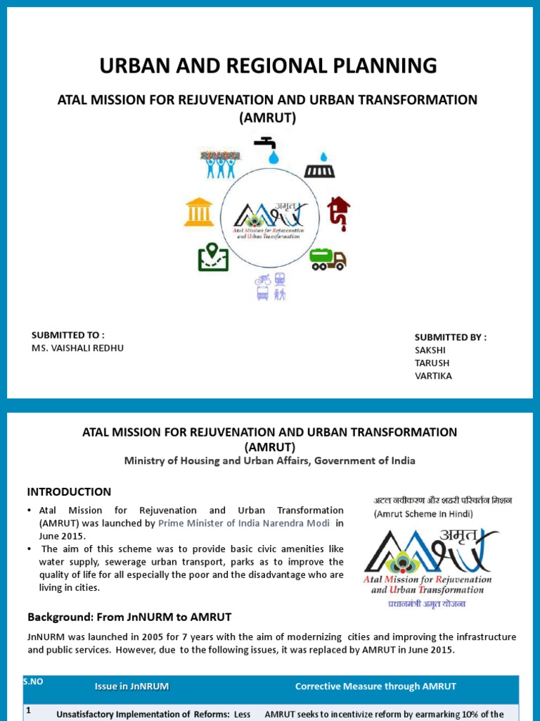 Urban and Regional Planning: Atal Mission For Rejuvenation and Urban ...
