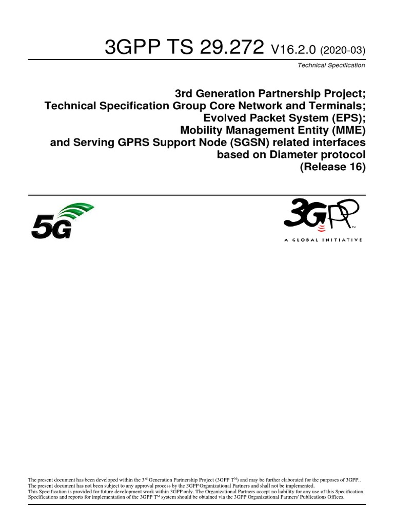 HSS S6a Latest | PDF | 3 Gpp | Networking Standards
