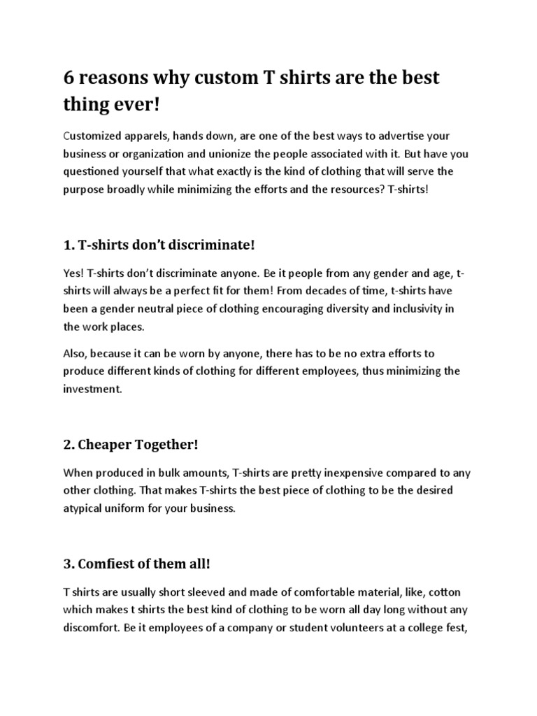 Custom T Shirts | PDF | T Shirt | Clothing