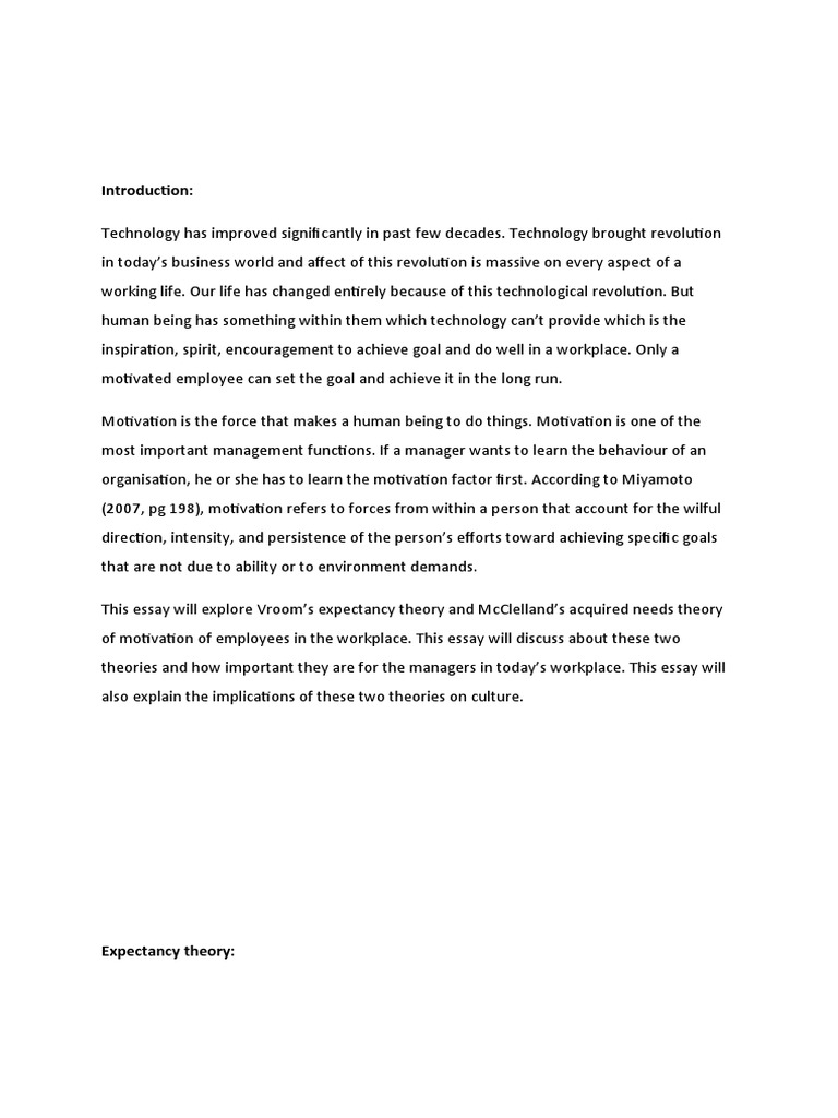 McClelland's Acquired Needs Theory | PDF | Motivational | Motivation