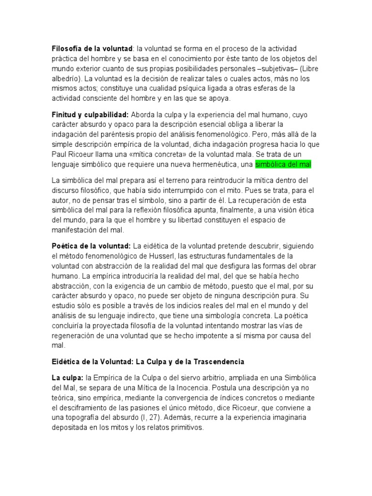 Filosofía de La Voluntad | PDF | Los símbolos | Empirismo