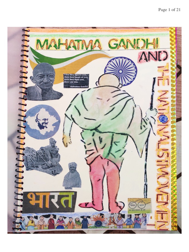 Project File PDF On Mahatma Gandhi | PDF