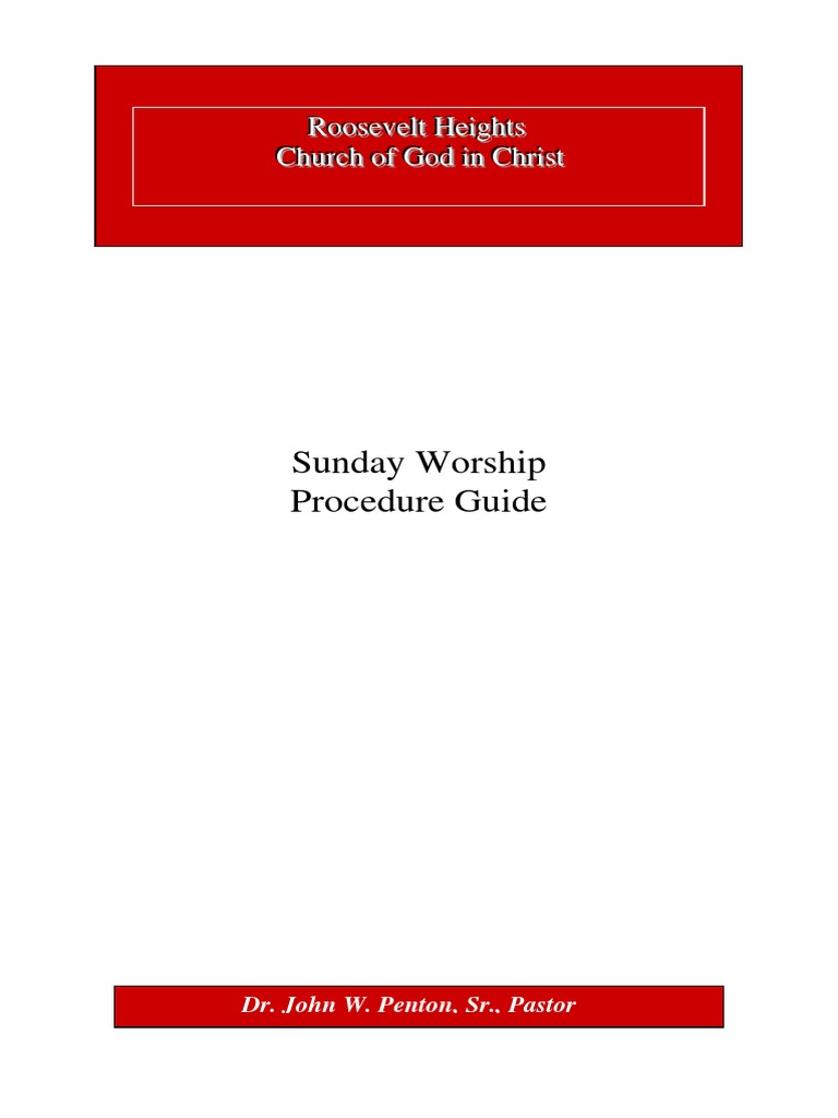 Revised Worship Procedure Guide A | PDF | Sermon | Prayer