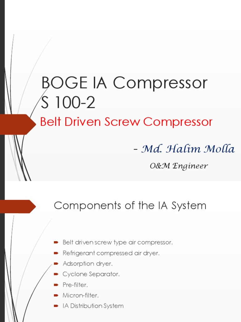 IA Compressor & System | PDF | Chemistry | Continuum Mechanics