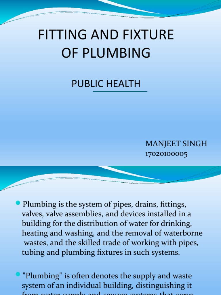 Plumbing Fitting Joints and Fixture | PDF | Pipe (Fluid Conveyance) | Plumbing