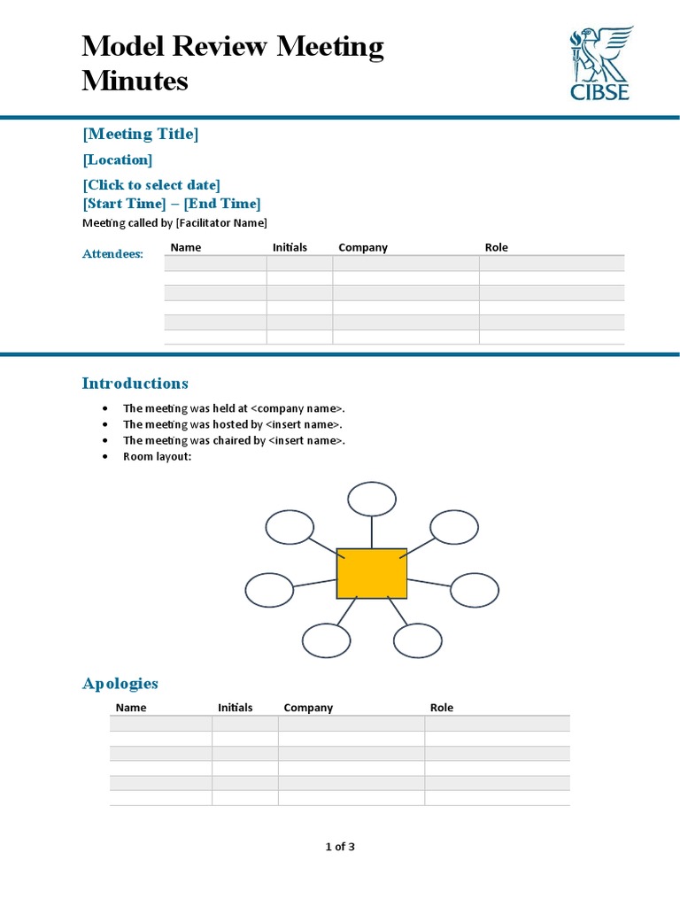 Model Review Meeting Minutes | PDF