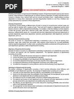 Departmental Accounts Notes for FYBCom | PDF | Expense | Debits And Credits