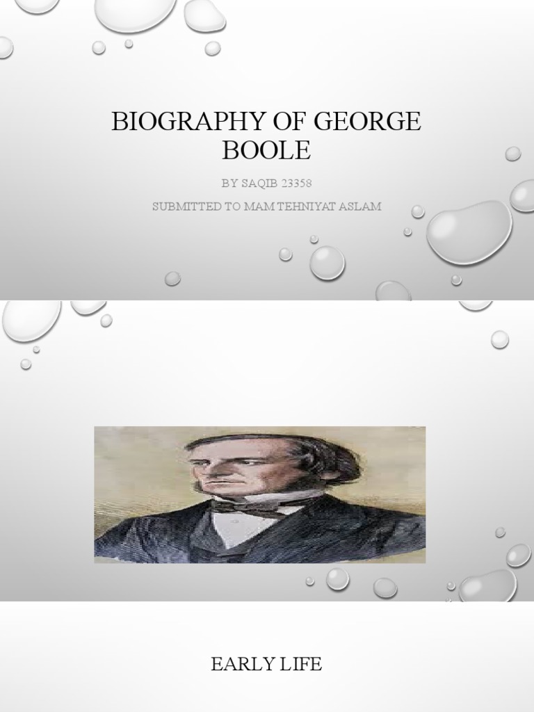 Biography of George Boole | PDF | Lifestyle