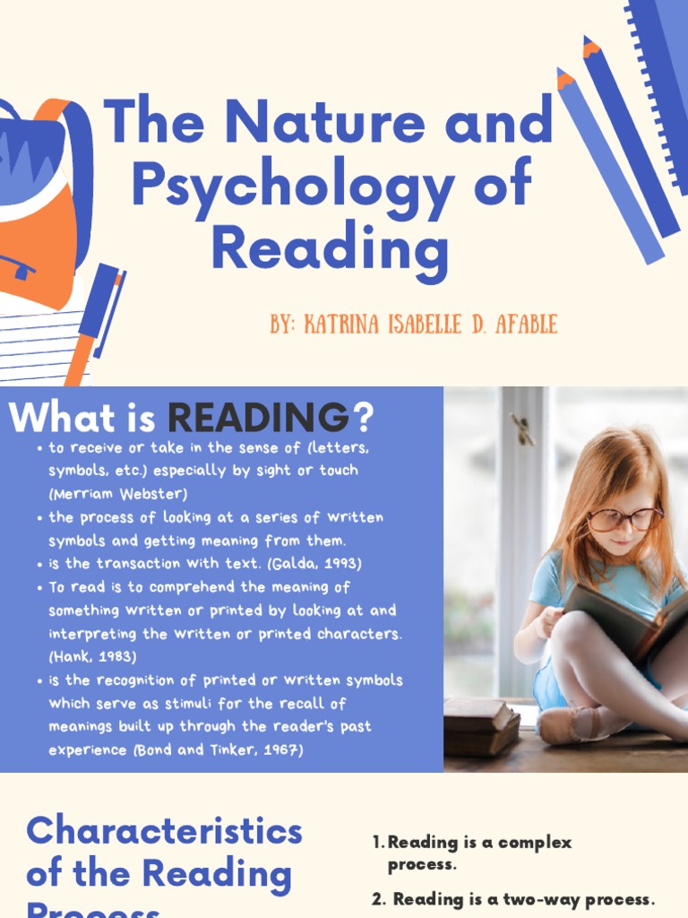 The Nature and Psychology of Reading | PDF | Reading Comprehension ...