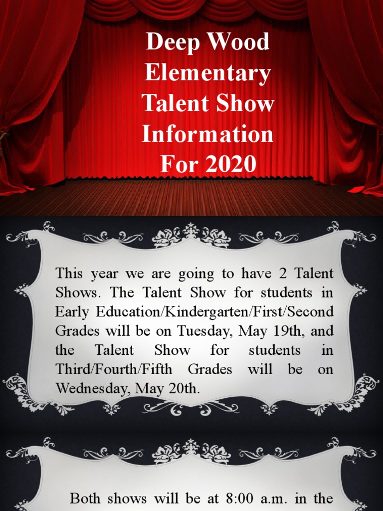 Talent Show Information | PDF | Art | Wellness