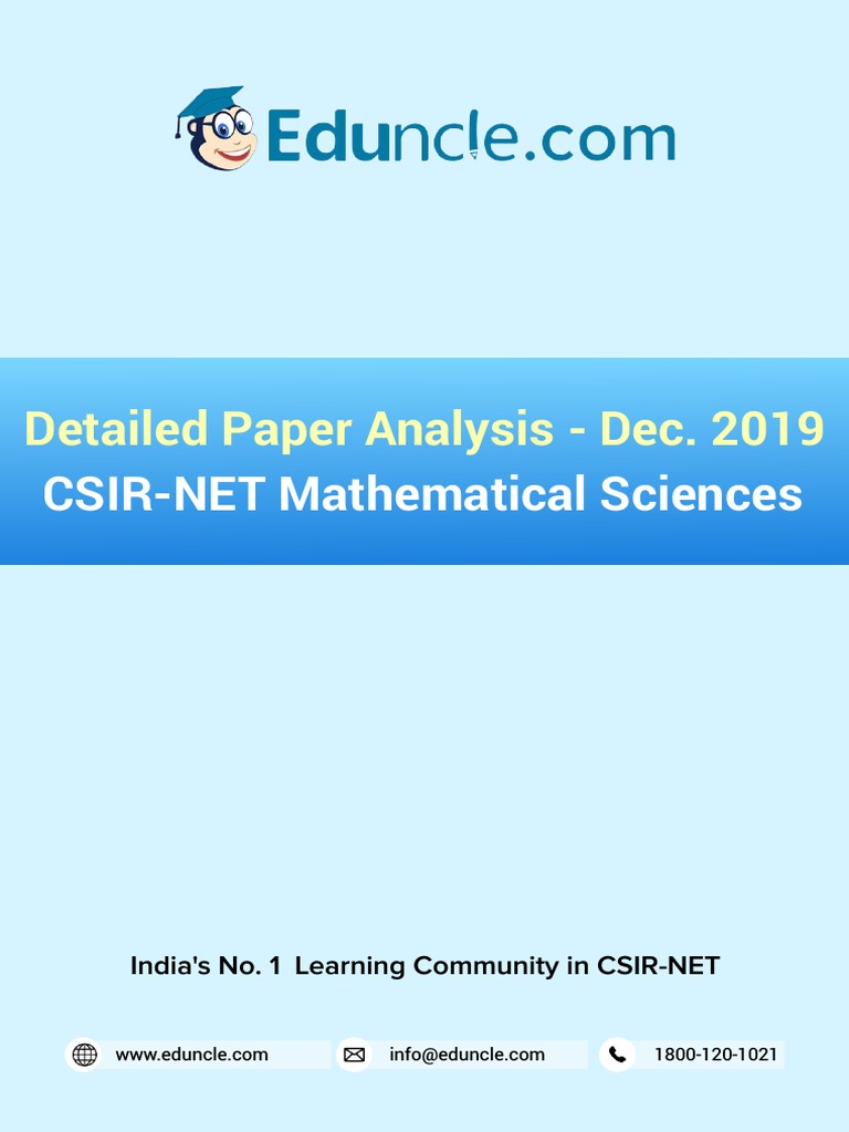 Maths Csir Topic Wise Distribution | PDF | Mathematical Analysis | Numerical Analysis