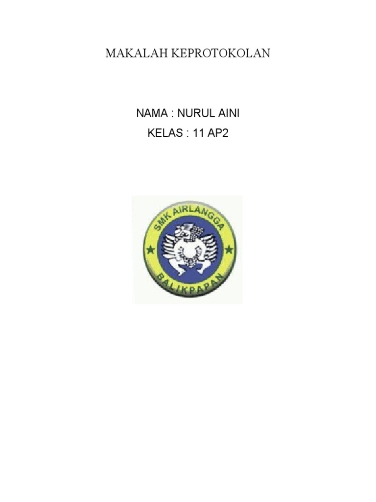 Makalah Keprotokolan Nurul | PDF