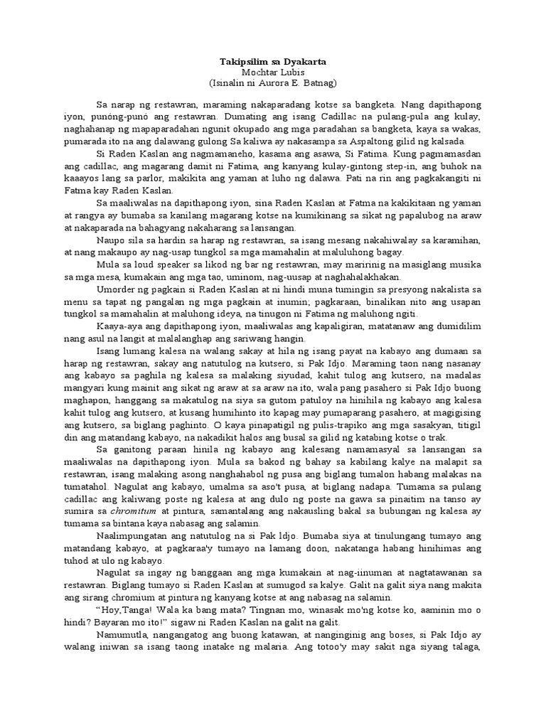 Takipsilim Sa Dyakart | PDF