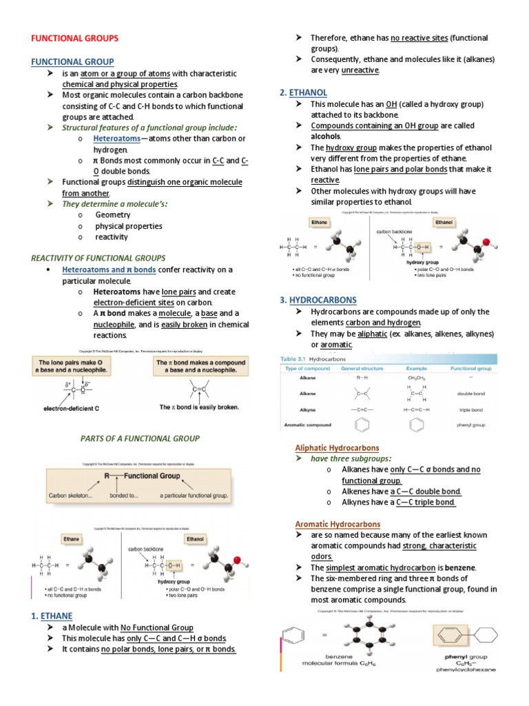 Functional Groups | PDF | Functional Group | Amine