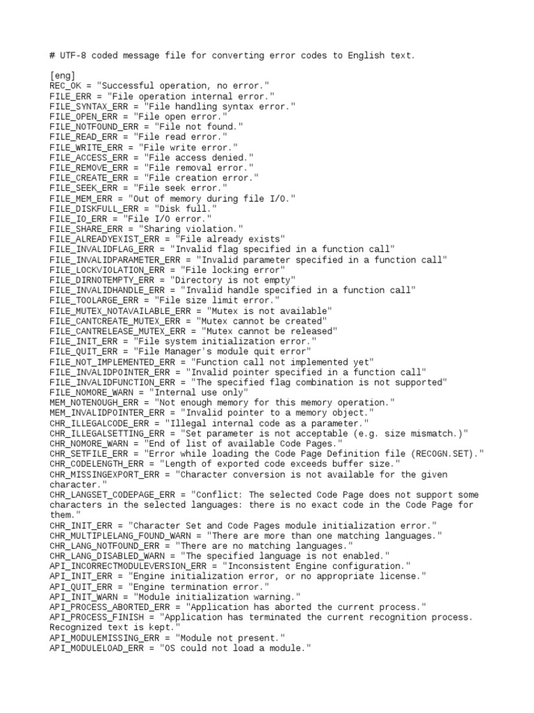 ErrMsg Eng | PDF | Image Scanner | Computer File