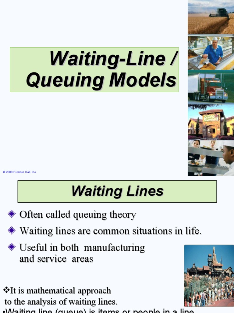 Waiting-Line / Queuing Models | PDF | Poisson Distribution | Teaching ...